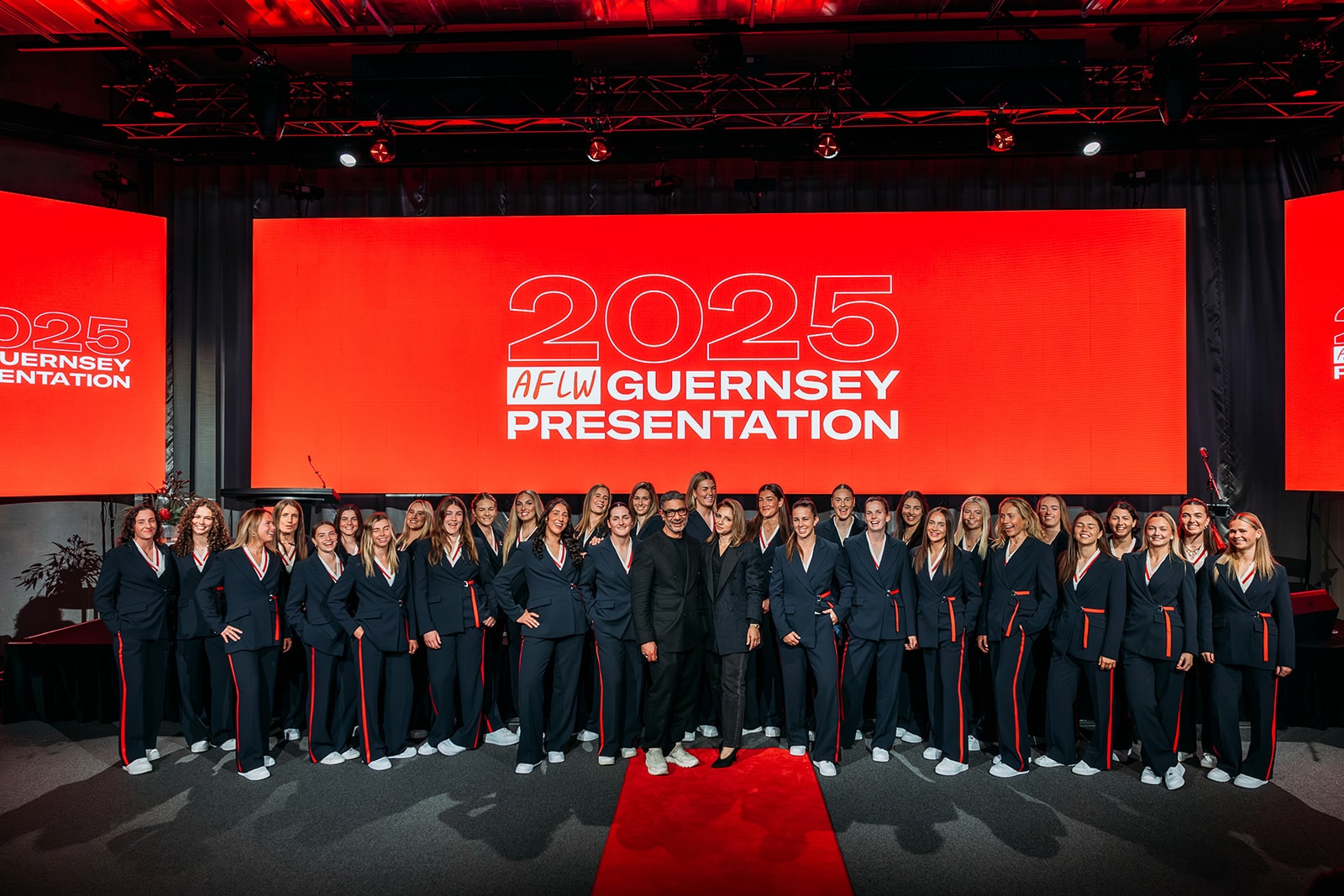 Tailored to win: Farage launch Sydney Swans AFLW off-field uniform