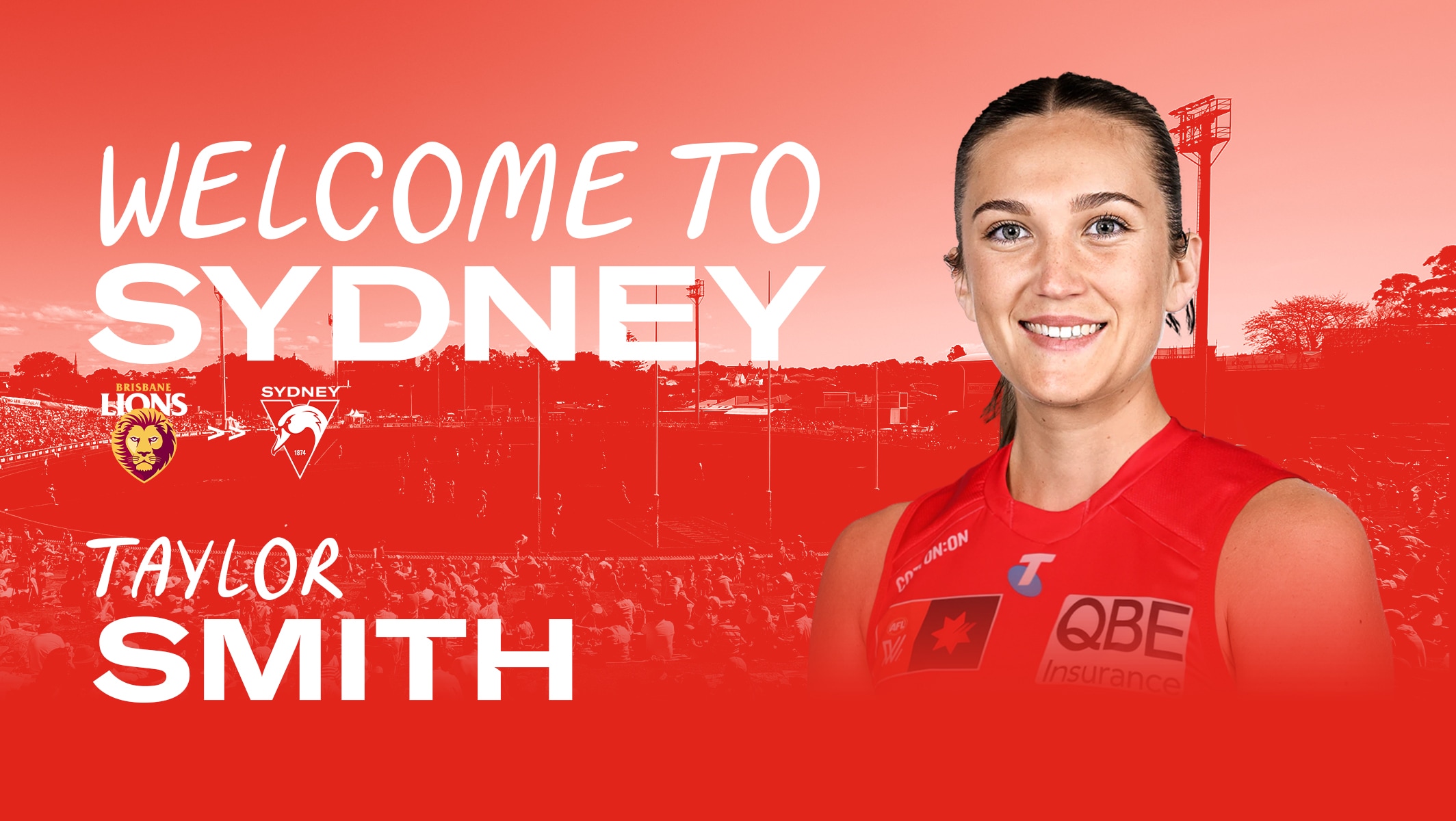 Smith lands with the Sydney Swans