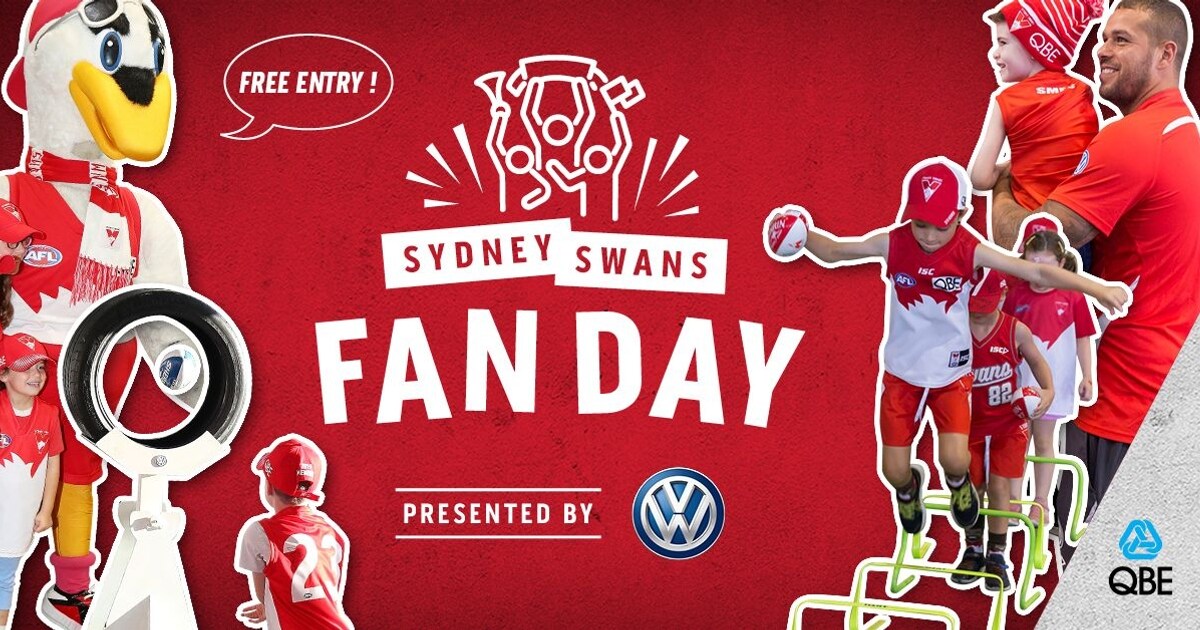 Save the date: 2020 Sydney Swans Fan Day, presented by Volkswagen
