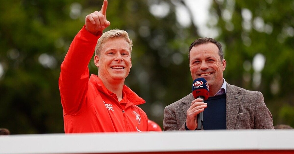 Heeney during the 2022 Toyota AFL Grand Final Parade