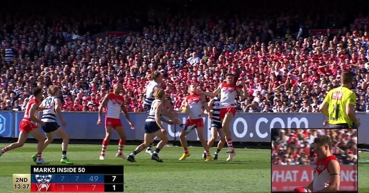 McLean takes a dazzling one-handed grab infront of goal