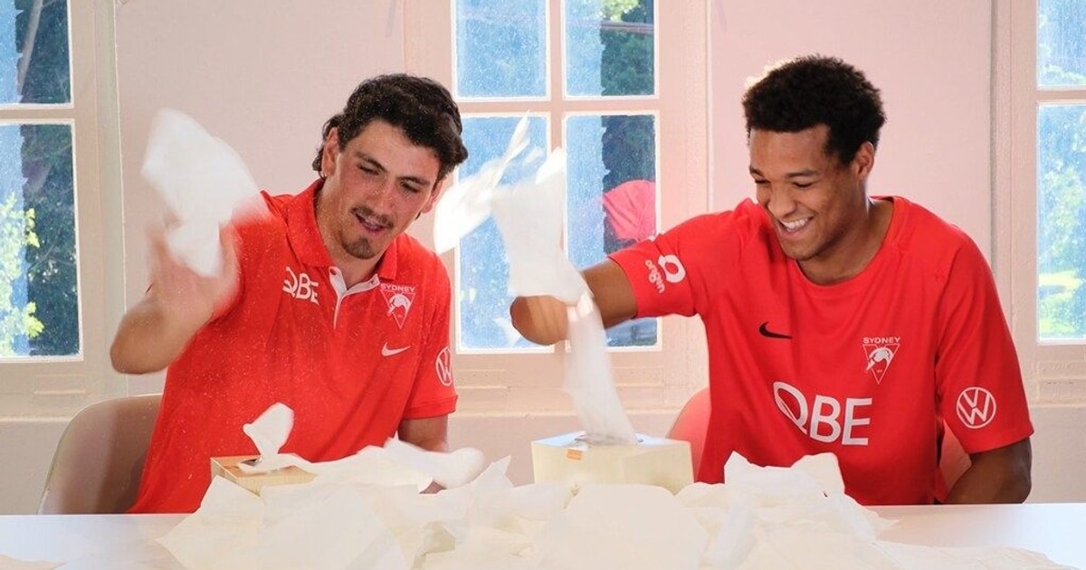 Juzzy and Joel take on the tissue box challenge