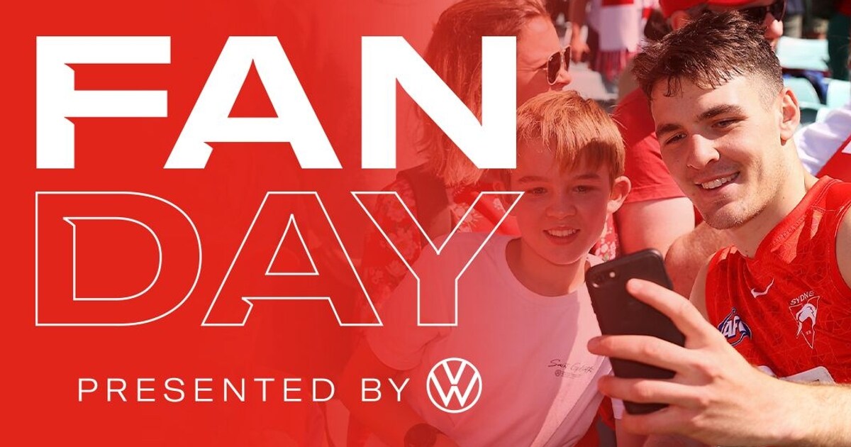 Timings revealed for Sydney Swans Fan Day, presented by Volkswagen